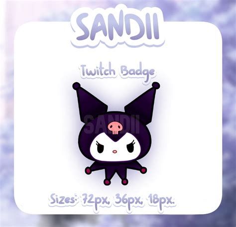 Kuromi Twitch Badge ImSandii Twitch Emotes S Ko Fi Shop