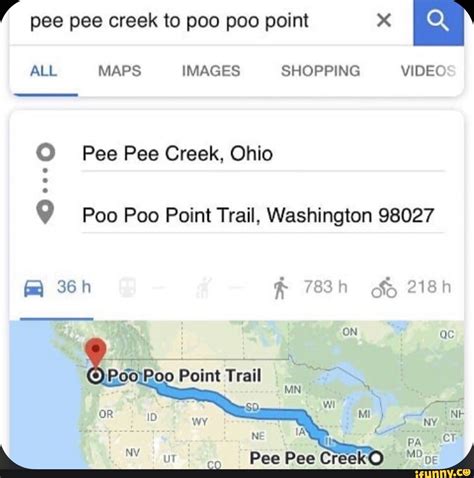 Pee Pee Creek To Poo Poo Point All Maps Images Shopping Video Pee Pee