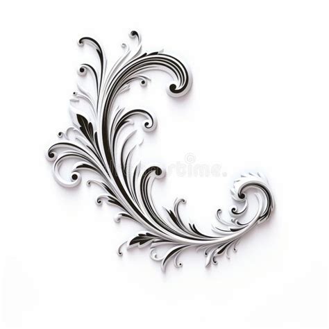 Exquisite Baroque White Flower With Swirl Patterns Meticulous Design