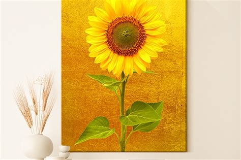 그림·사진 풍수 돈들어오는 황금 포스터캔버스 액자 골드 리치 한송이 해바라기a 오늘의집 쇼핑