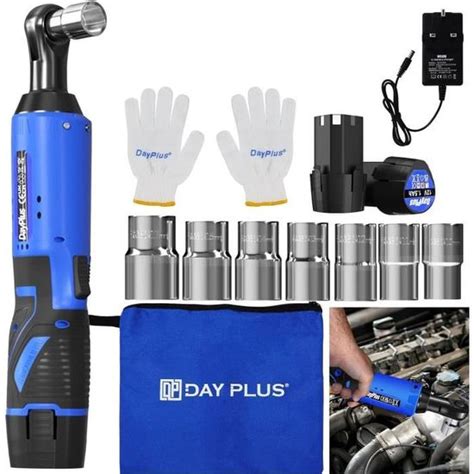 Clé à cliquet électrique Sans fil DAYPLUS V mm N m avec Batteries Douilles