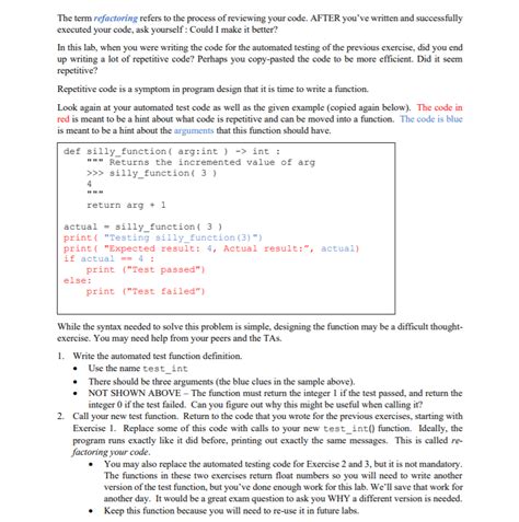 Solved The Term Refactoring Refers To The Process Of Chegg