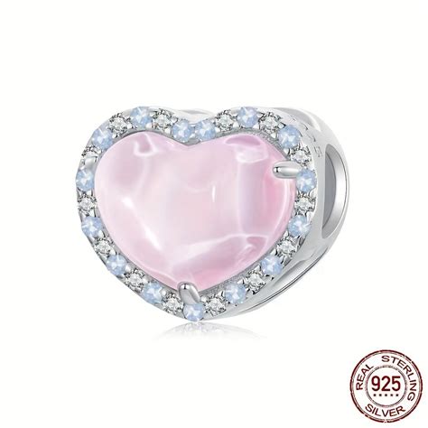 925 Sterling Silver Fashion Synthetic Zircon Heart Bear Temu United