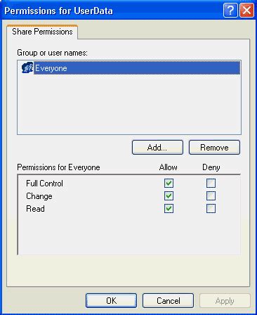 Sharing And Adding Permissions NTFS