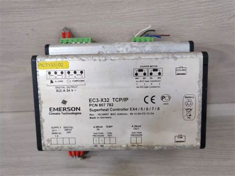 Used Emerson Ec3 X32 Tcp Ip Pcn 807 782 Superheat Controller Ex4 5 6 7 8 Rev 10130007 Orbit