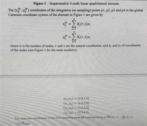 Solved The Geometric Interpolation Functions For A Linear Chegg