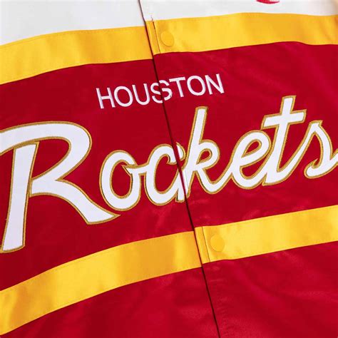 Satin Full Snap Special Script Houston Rockets Jacket