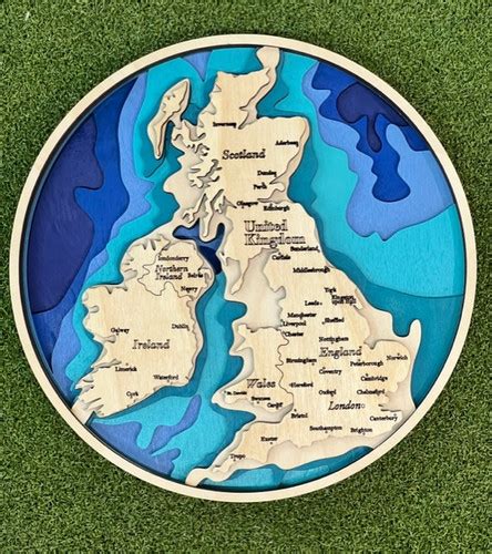 7 Layer Uk Map Gone With The Grain