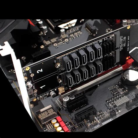 Dual M 2 Nvme Raid Pci E X8 Split Card To Sata 3 0 10 Port 