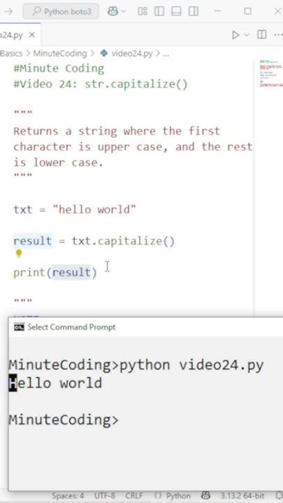 String Capitalize Function Minutecoding 24 Python Coding