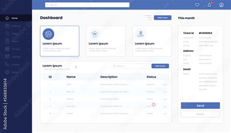 Dashboard Ui Kit Vector Illustration Stock Vector Adobe Stock