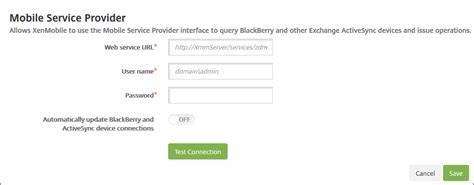 Mobile Service Provider Xenmobile Server