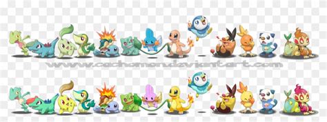 All Pokemon Starters Shiny By Cachomon D4p78uo Hd Png Download