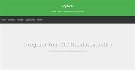 Py4x4 Off Road Python Programming S