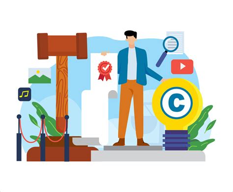 Copyright Law Legal Protection Vector Art And Graphics