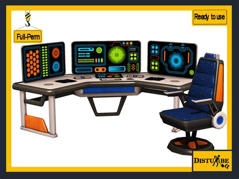 Second Life Marketplace Disturbed Sci Fi Desk And Chair Full Perm