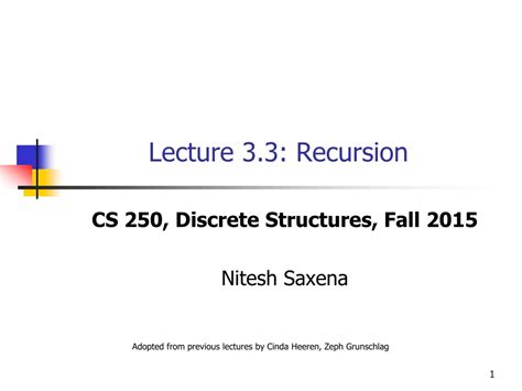 Ppt Lecture 33 Recursion Powerpoint Presentation Free Download Id9522766