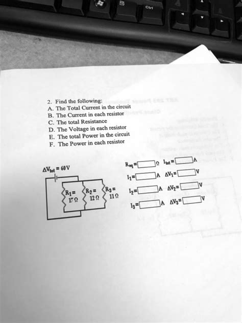Solved 2 Find The Following A The Total Current In The Circuit B