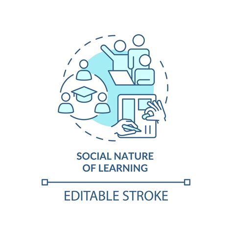 Social Nature Of Learning Turquoise Concept Icon Teamwork Principle