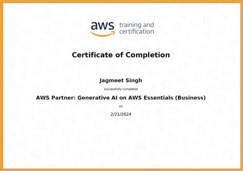 Jagmeet Singh On Linkedin Completed Generative Ai On Aws Essentials