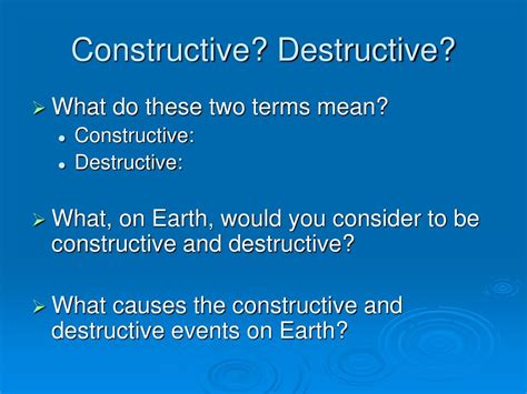 Ppt Constructive Or Destructive Powerpoint Presentation Free