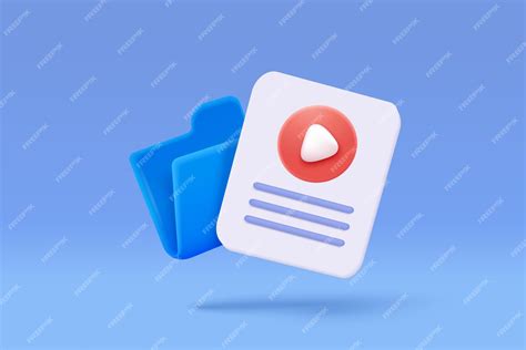 premium vector 3d folder and paper for management multimedia file