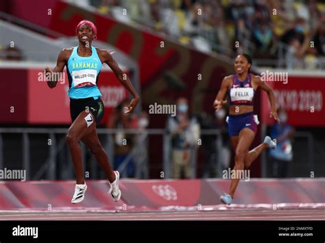 Bahamas Miller Uibo Shaunae Reacts After Winning The Womens 400m