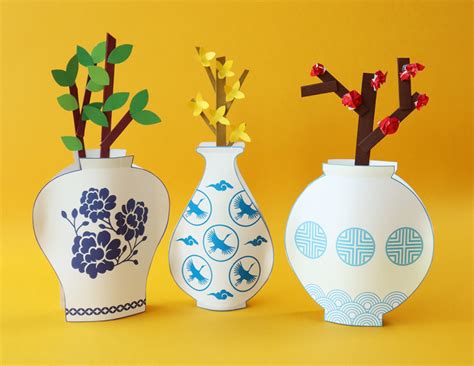 전통 미술놀이 휴지심으로 백자 재활용품 만들기 네이버 블로그