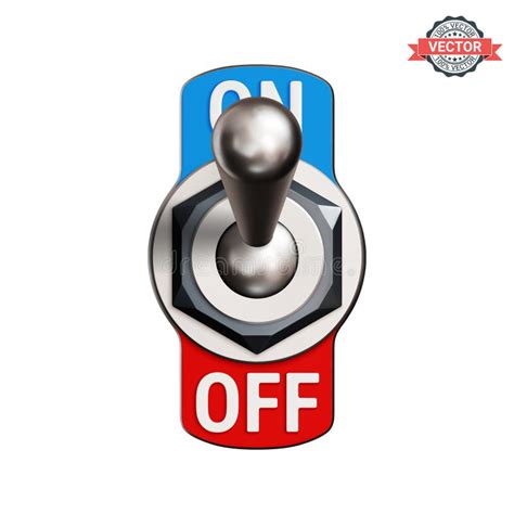 Toggle Switch Turned On Realistic 3d Vector Illustration Stock Vector Illustration Of Setting