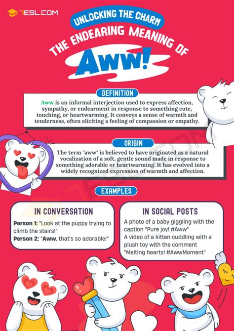 "Aww" Meaning, Origin and Examples • 7ESL