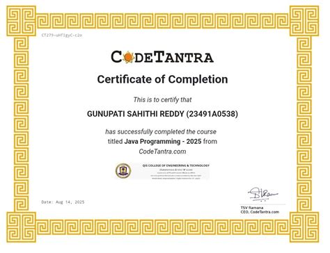 Thrilled To Share That I Have Successfully Completed The Java