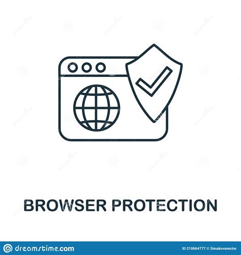 Browser Protection Icon Simple Element From Internet Security Collection Creative Browser