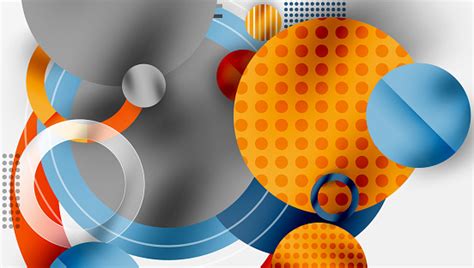 추상적인 디자인은 겹치는 모양 생생한 색상 역동적인 곡선을 특징으로 합니다 현대적인 구성은 시각적 흥미를 유발합니다 0명에 대한 스톡 벡터 아트 및 기타 이미지 Istock