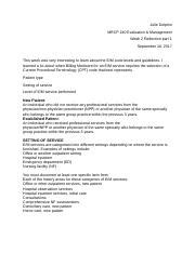 MRCP240 EM Part 1 Reflection Docx Julie Dolphin MRCP 240 Evaluation Management Week 2