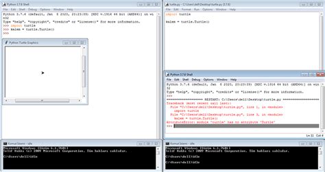 Python Idle Turtle Python YazBel Forumu