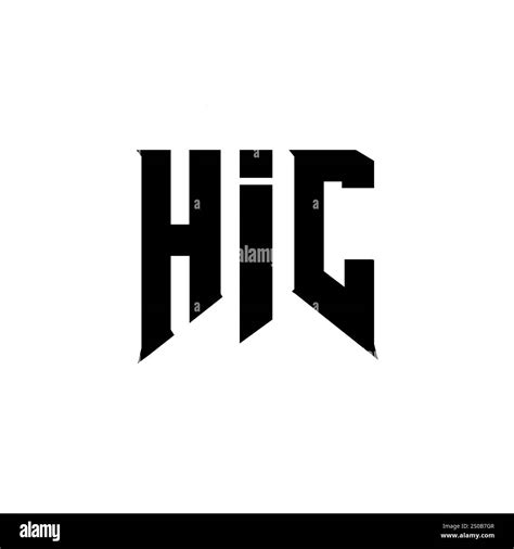 Hic Letter Logo Design For Technology Company Hic Logo Design Black