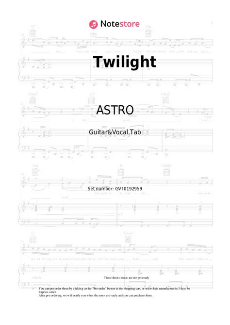 Twilight Chords And Voice Guitar Astro In Note Guitarandvocal
