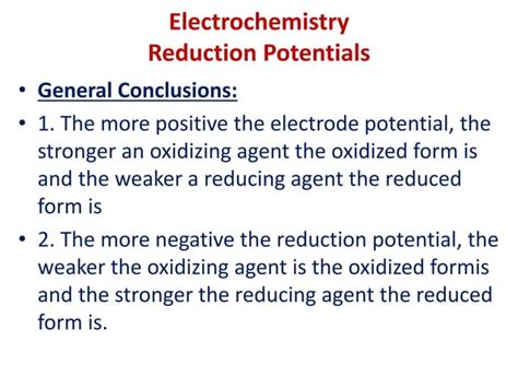 Electrochemical Cells And Electrode Potentials Ppt