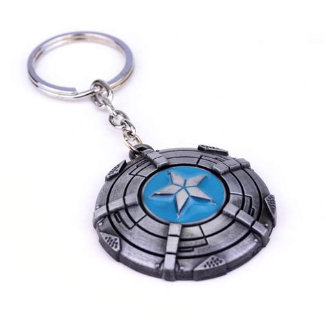 Marvel Hero Captain America Shield Keychain Fun Rotate Relieve Anxiety