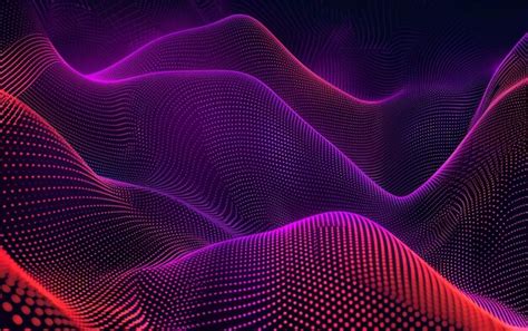 Premium Photo Abstract Waving Particle Technology Background Design Abstract Wave Moving Dots