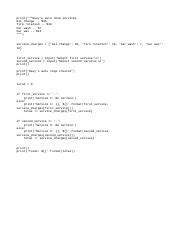 Lab Program Automobile Service Invoice Py Print Davy S Auto Shop Services Oil Change