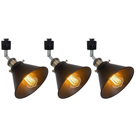 Fsliving Adjustable Angle J Type Track Pendant Light E Bronze Base