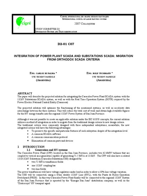 integration of power plant scada and substations scada migration from