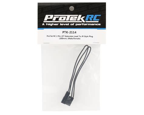 ProTek RC 2 Pin JST Extension Lead To JR Servo Style Plug 200mm Male Female PTK 2114