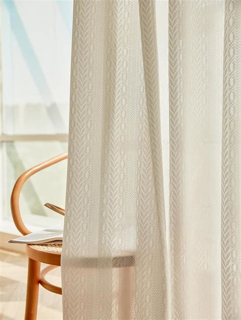 Solid Single Panel Sheer Curtain Modern Polyester Light Filtering