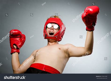 Funny Nerd Boxer Sport Concept Stock Photo 225061048 Shutterstock