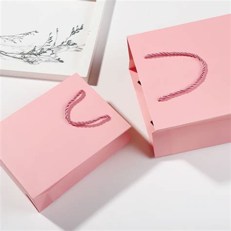 Kraft Paper Bag Plain Rope Handle Hand Bag T Bag Paperbagchristmas