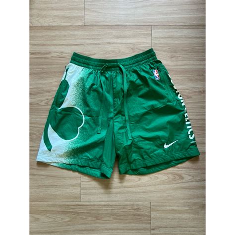 Nike Nba Boston Celtics 訓練短褲 風褲 海灘褲 球褲 刺繡logo 拉鍊口袋 波士頓塞爾提克 蝦皮購物