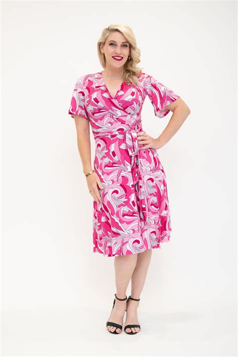 Pink Delight Wrap Dress By Samantha Melbourne