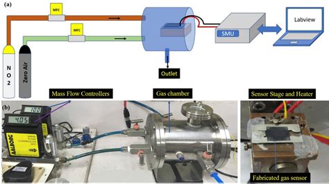 A Schematic Of The Gas Sensor Test Setup B Indigenously Developed Gas Download Scientific